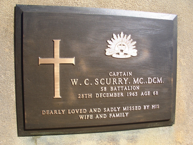 Virtual War Memorial | William Charles SCURRY MC, DCM