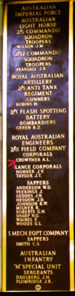 Virtual War Memorial | Alan Lintern CROWTHER