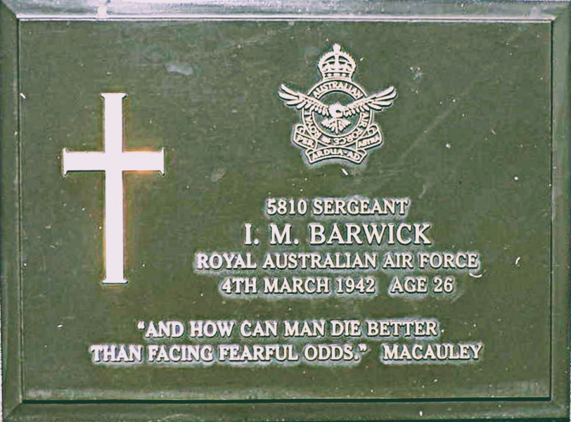 Virtual War Memorial | Ian Munro BARWICK