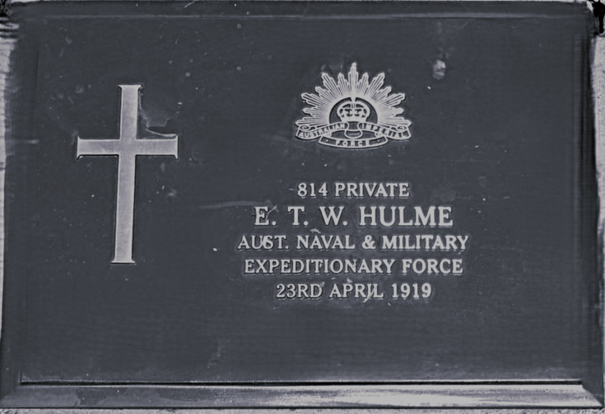 Virtual War Memorial | Ernest Thomas William HULME